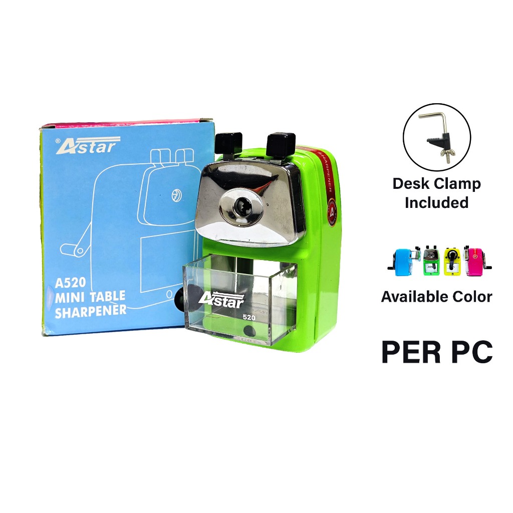 Astar Mini Hand-cranked Table Pencil Sharpener (A520) Alat Pengasah Pencil Penajam Pensel Putar ...