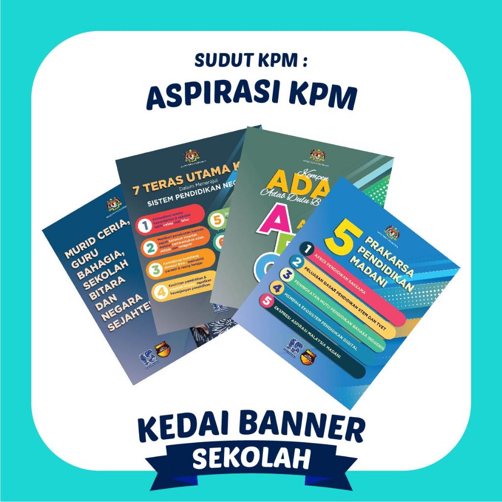 Poster Aspirasi KPM | Keceriaan Sekolah | Keceriaan PAK21 | Shopee Malaysia