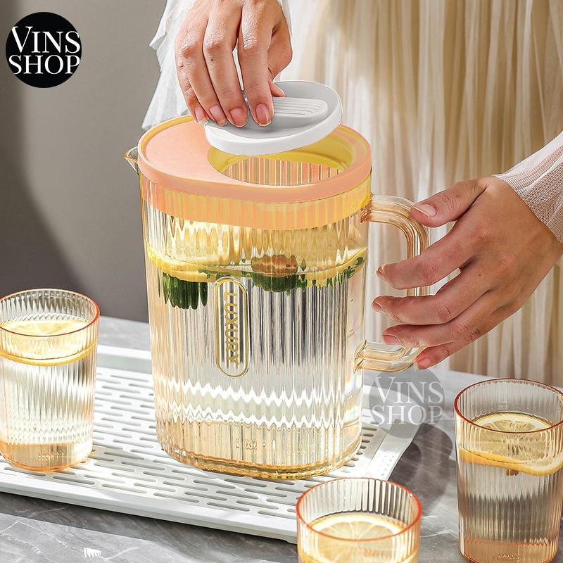 VINS Ins Style Cold Water Jug Cup with Serving Tray Crystal Nordic ...