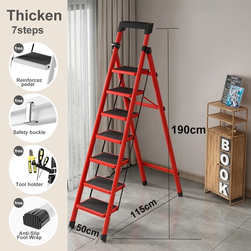 8/7/6/5 Step Ladder Foldable Aluminum heavy duty Hagdanan Folding ...