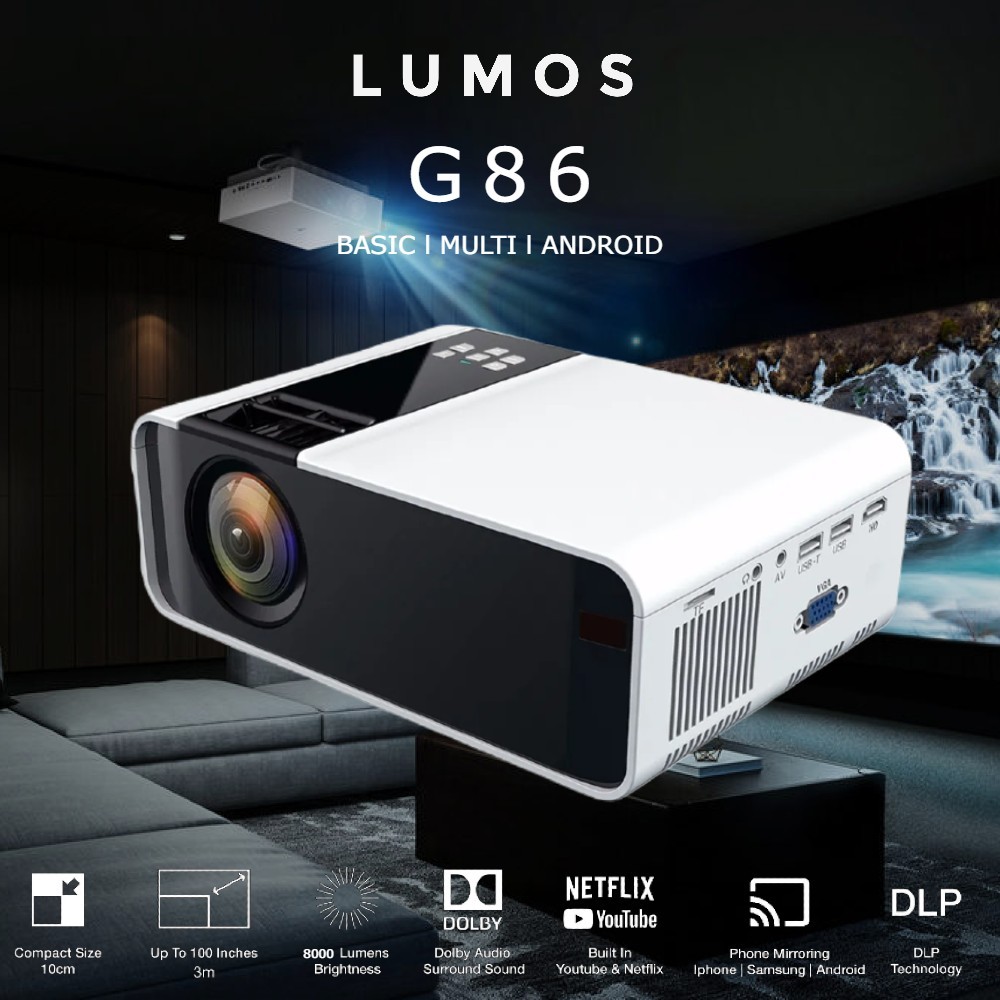 7500 lumens G86 Projector FULL HD 1080P Android Mini Projector WIFI LCD ...