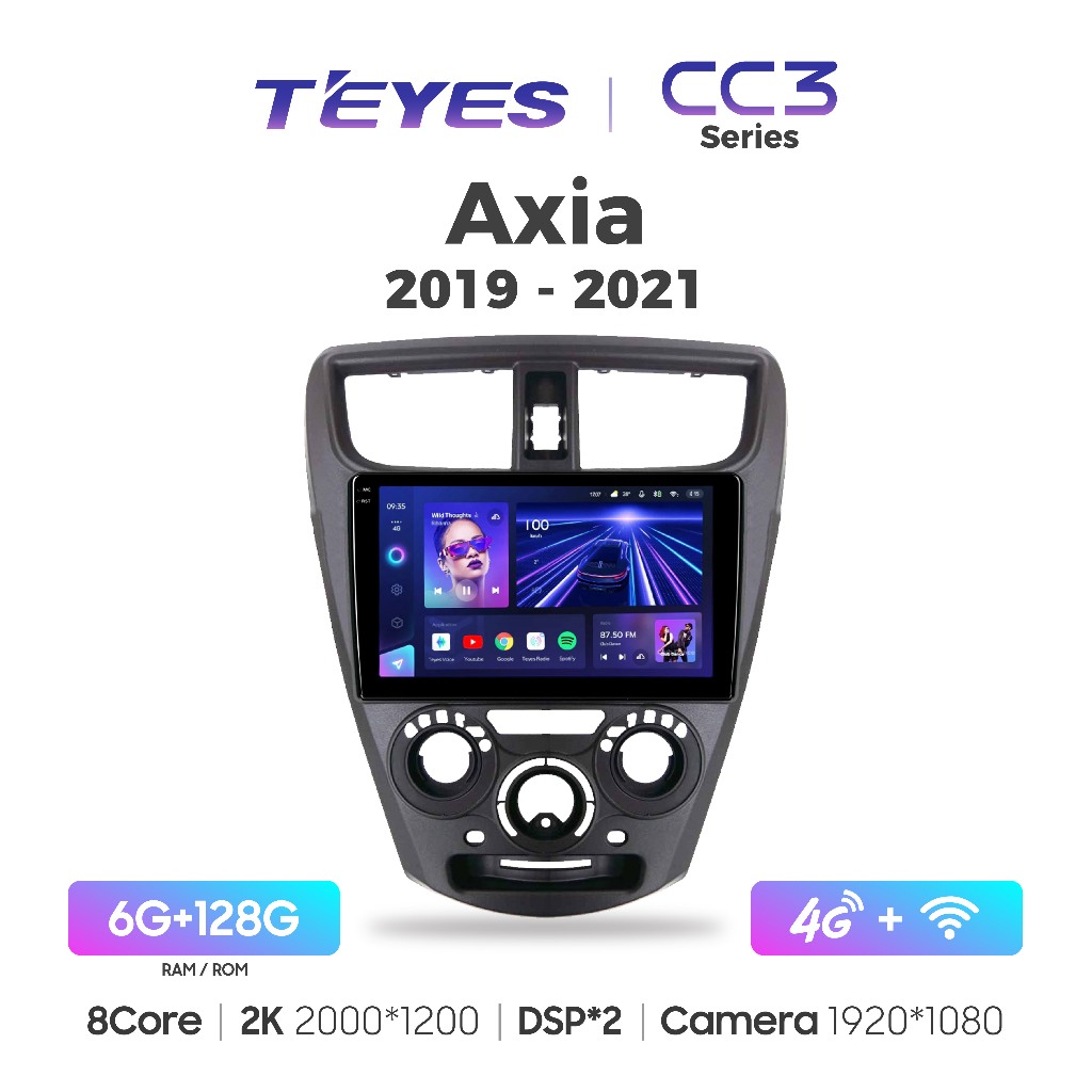 TEYES CC3 Series Perodua Axia 2019-2021 Android Car Player 9" | Shopee Malaysia