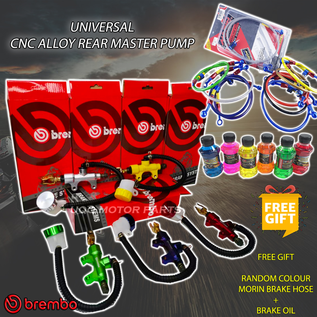 CNC REAR MASTER BRAKE PUMP ALLOY FREE GIFT MORIN BRAKE HOSE AND BRAKE ...