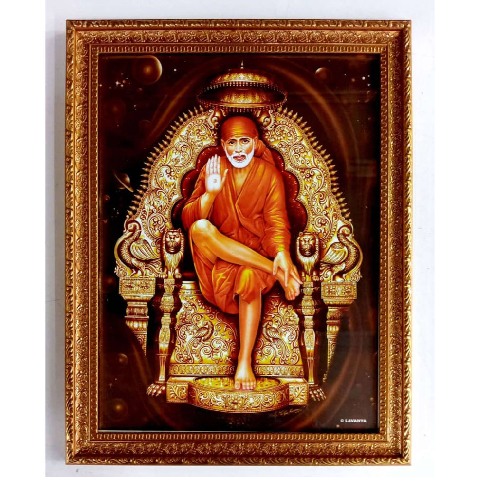 Sai Baba Photo Frame With Glass | Shopee Malaysia