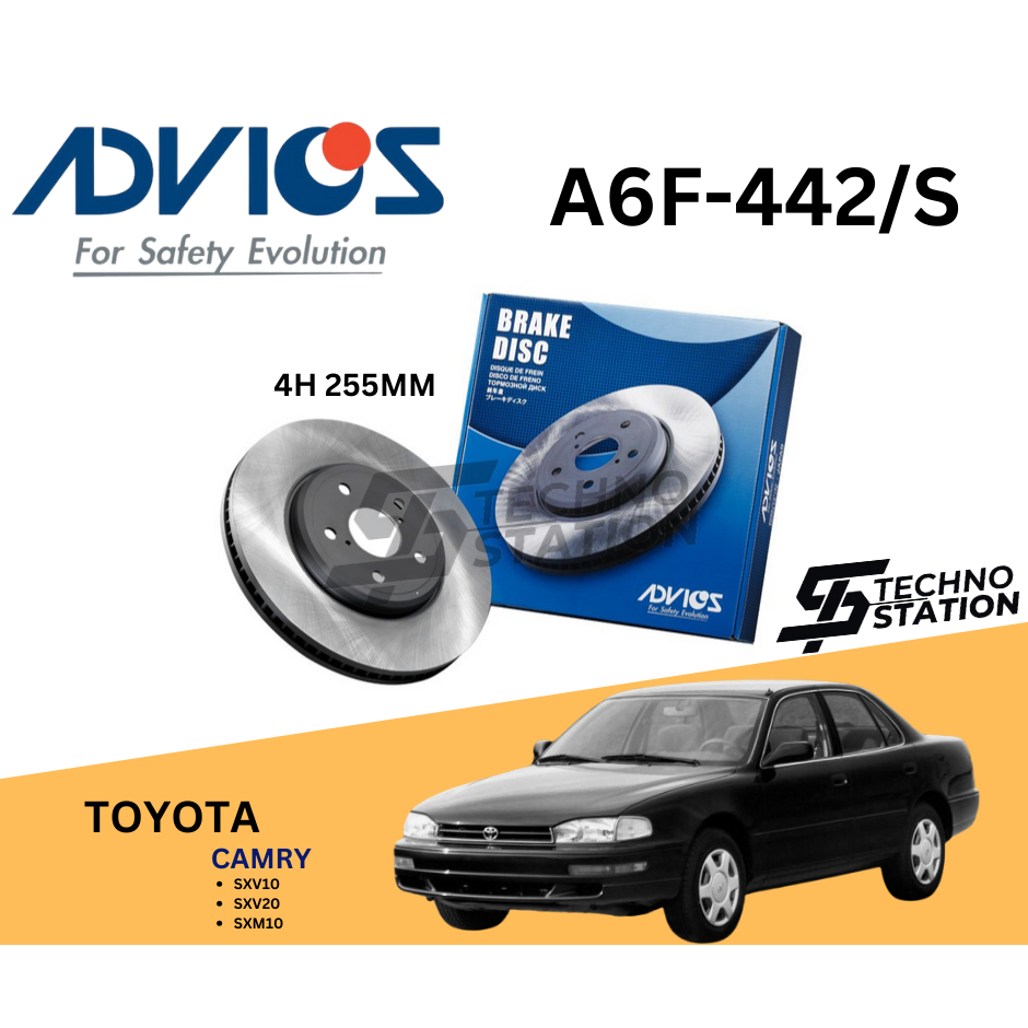 AISIN ADVICS Heavy Duty A6F-442/S Brake Disc Rotor Set Toyota Camry SXV10/20 SXM10 (FRONT) 5H ...