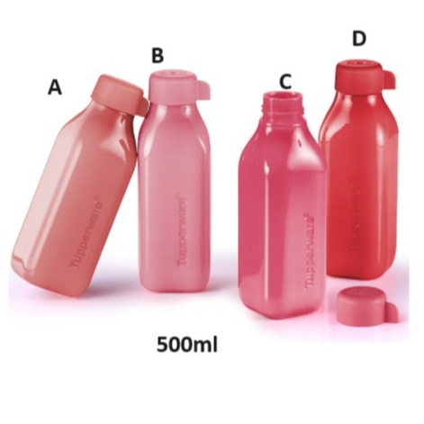 *1pc/2pcs/4pcs*Tupperware Square Eco Bottle 500ml Screw cap | Shopee ...