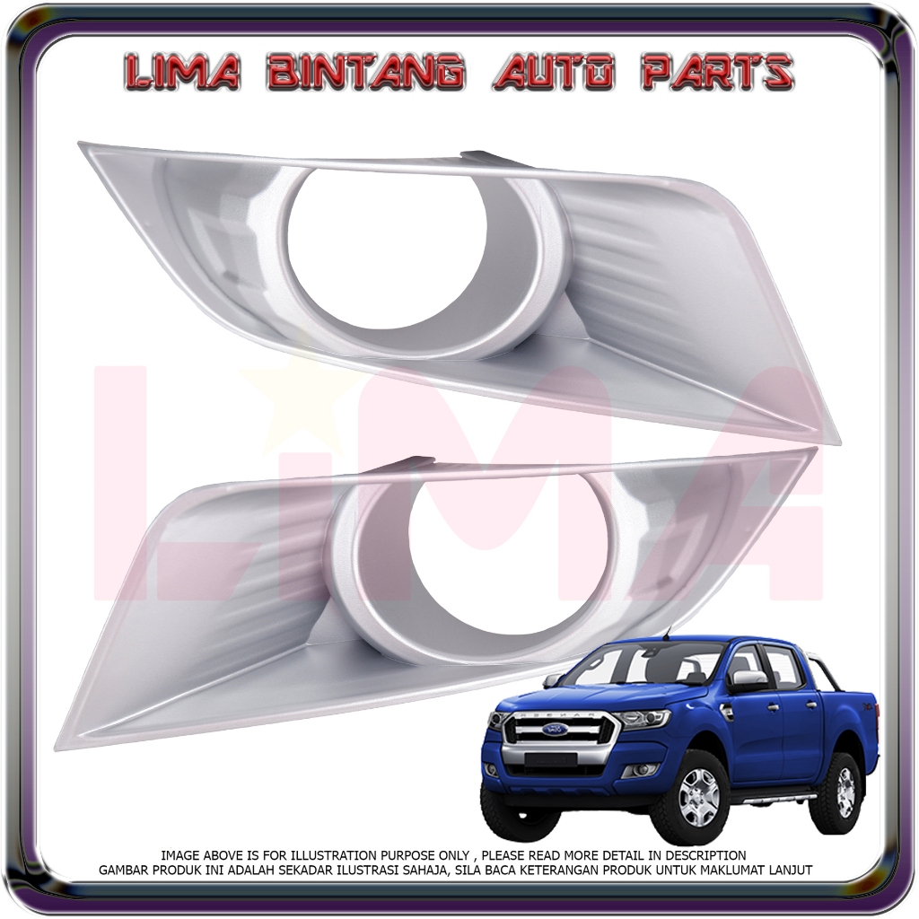 Ford Ranger T8 Bumper Fog Lamp Cover , Chrome Cover | Shopee Malaysia