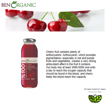 BEN ORGANIC CHERRY JUICE 250ML | Shopee Malaysia