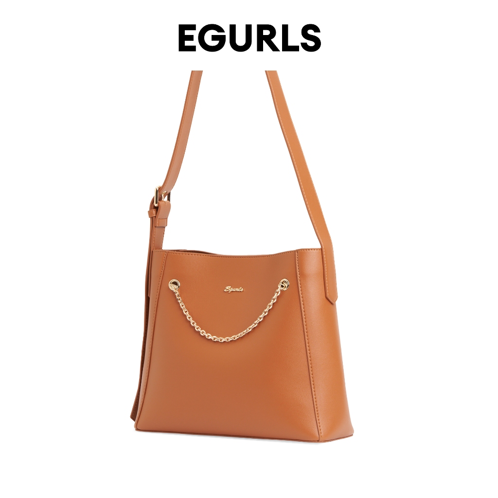 EGURLS 1042 PU Leather Shoulder Sling Bag (Black/Brown/Beige)[Malaysia ...