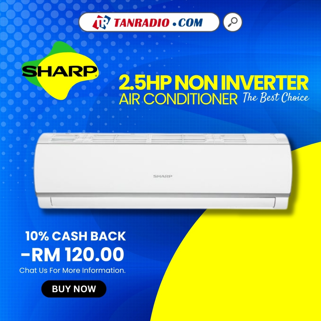 SHARP 2.0HP/2.5HP Air Conditioner Wall R32 NON-INVERTER- AHA18WCD2/AHA24WCD2 INDOOR | Shopee ...