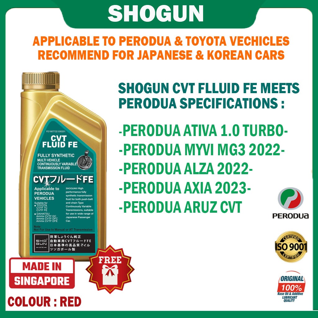 SHOGUN PERODUA TOYOTA CVT FE ORIGINAL 1L,3L&4L (FREE GIFT) AXIA 2023 ...