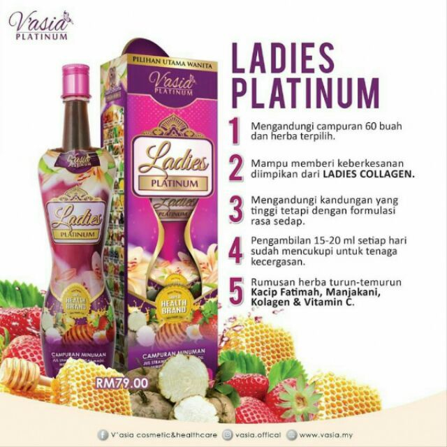 V'asia Ladies Platinum (500ml) | Shopee Malaysia