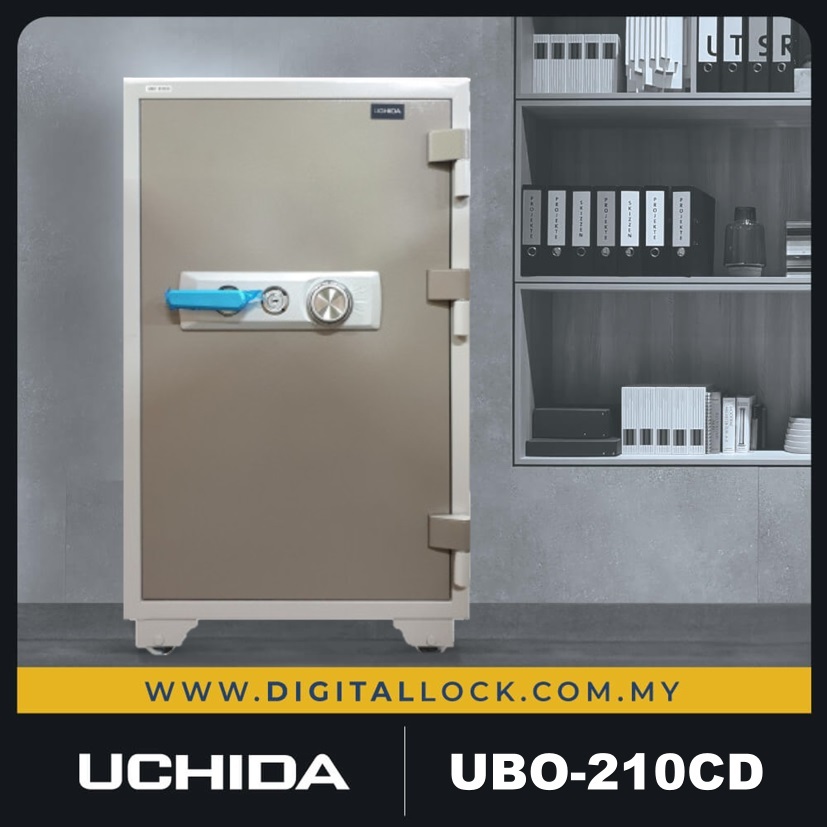 (KV Area Only) UCHIDA SAFE UBO-210CD Peti Besi Jepun Safe Box Fireproof ...