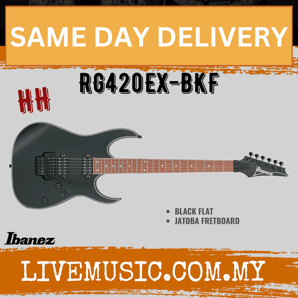 Ibanez RG420EX-BKF RG Standard Series Electric Guitar - Black Flat ...