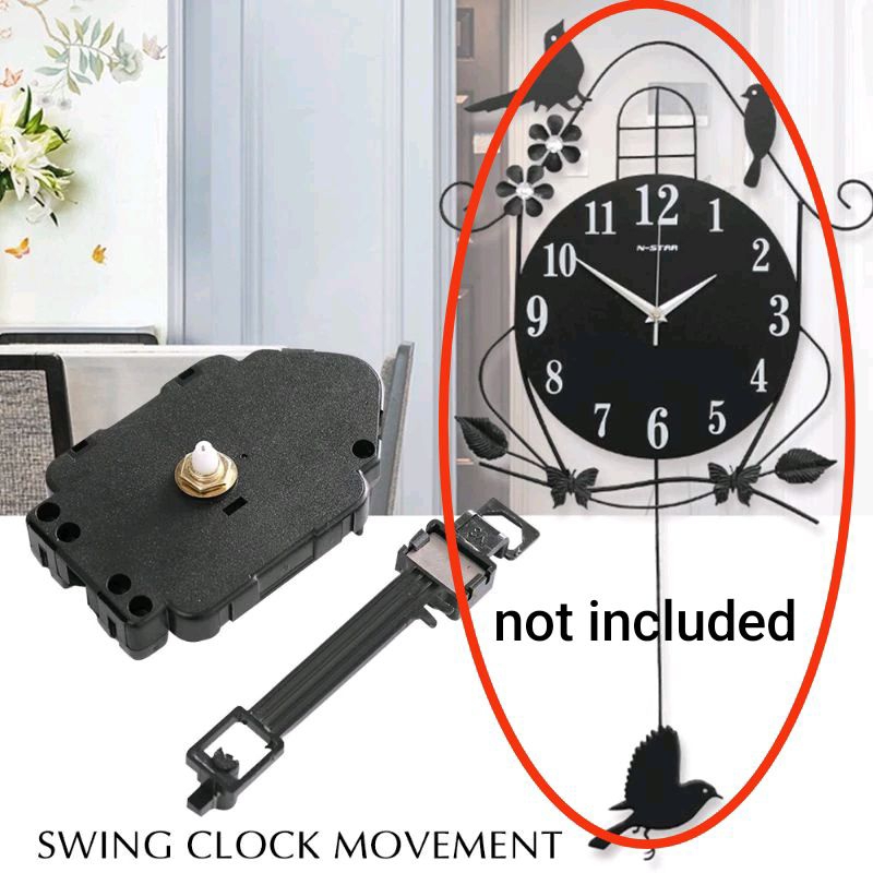 1 Set DIY Swing Wall Clock Quartz Movement Machanism Silent Clock ...