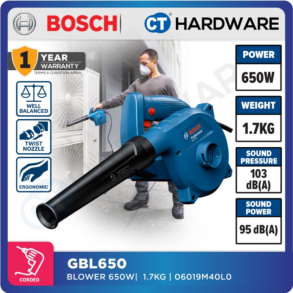 BOSCH GBL650 PROFESSIONAL BLOWER 650W | 1.7KG | 06019M40L0 | Shopee ...