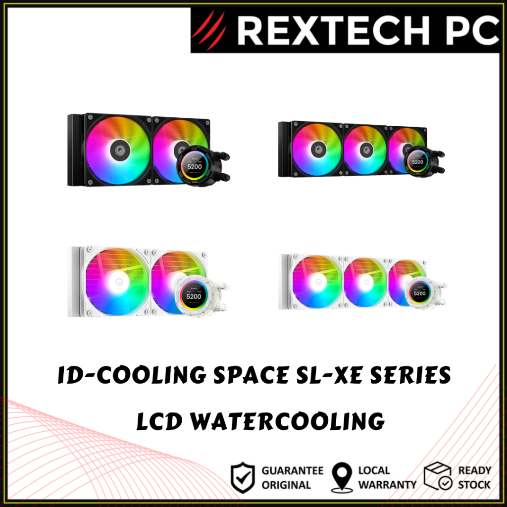 ID-COOLING SPACE SL240 / SL360 XE LCD Watercooling - Black / White ...