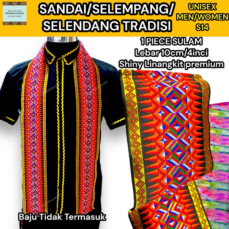 Linangkit Premium Sulam sandai /selendang/ selempang / welcome guest ...