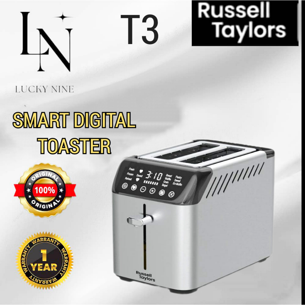 Russell Taylors Smart Digital Stainless Steel Toaster/DIGITAL 2-slice ...
