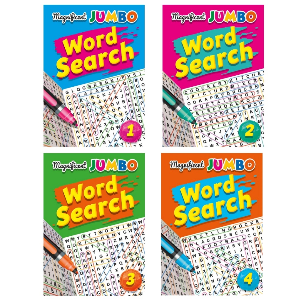 Magnificent Jumbo Word Search 1 - 4 (Paperback) | Shopee Malaysia
