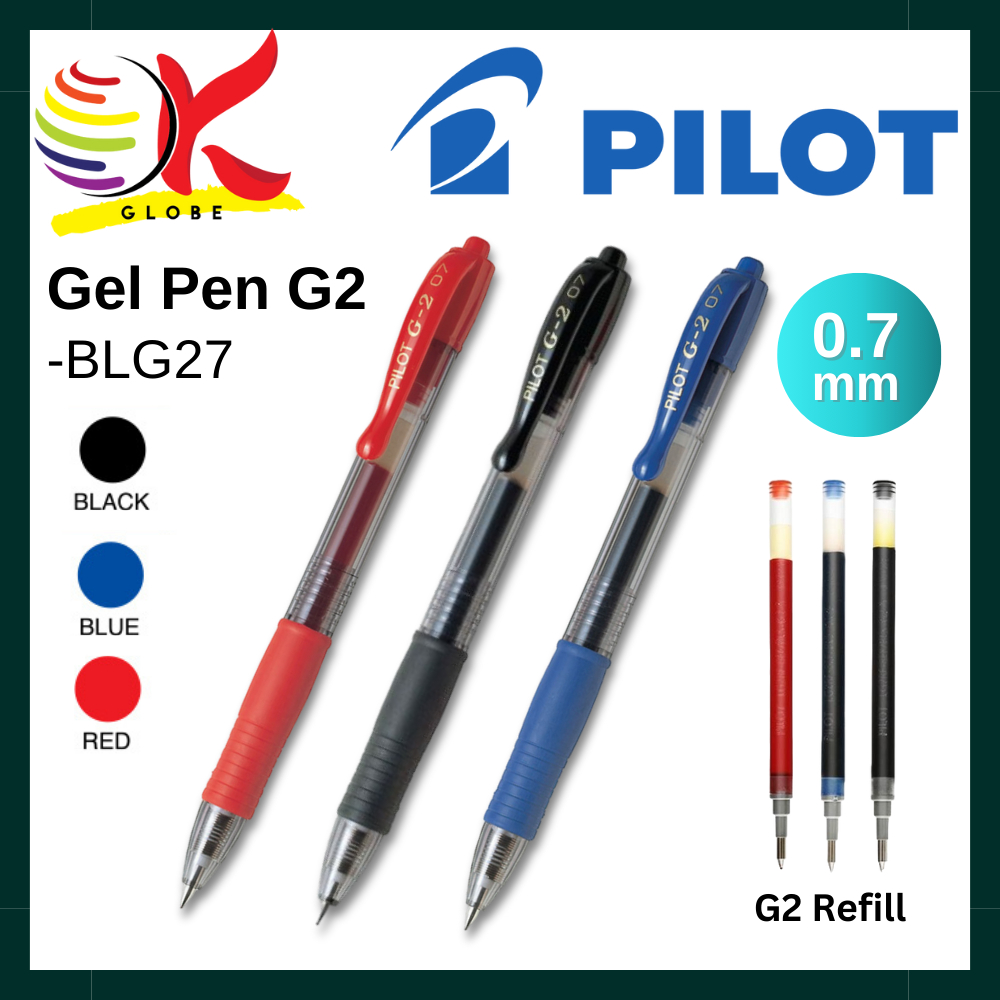 PILOT BALL POINT PEN G2 0.7MM PREMIUM GEL INK RETRACTABLE REFILLABLE ...