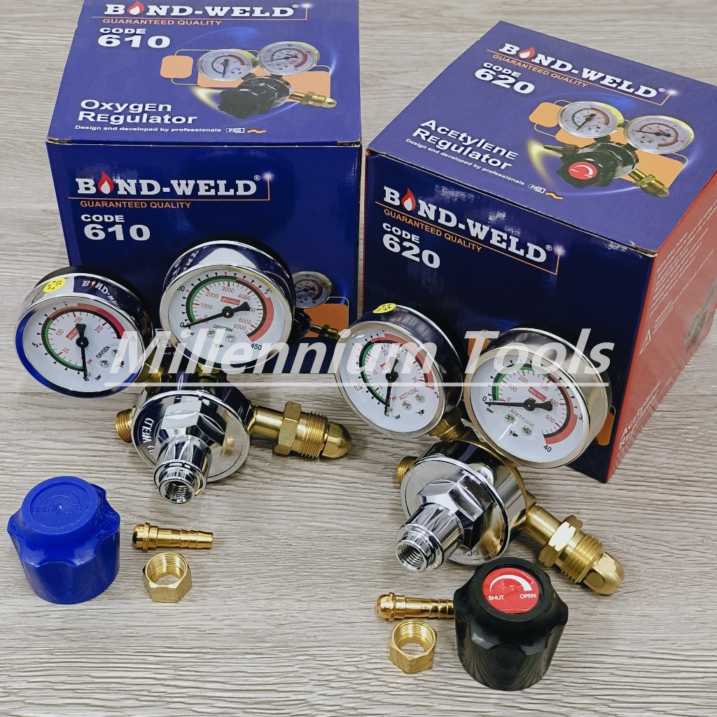 BOND-WELD Heavy-Duty Acetylene Regulator | Oxygen Regulator | Meter ...