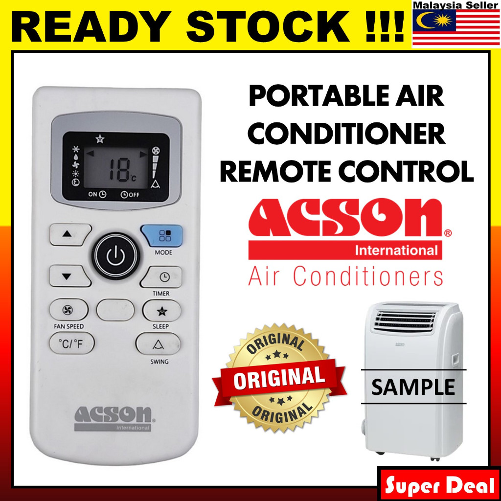 [ORIGINAL] ACSON Portable Aircond Air Conditioner Remote Control (Model ...
