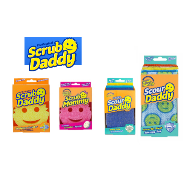 Scrub Daddy Scour Steel / Scrub Daddy Smile / Scrub Mommy Dual-Sided ...