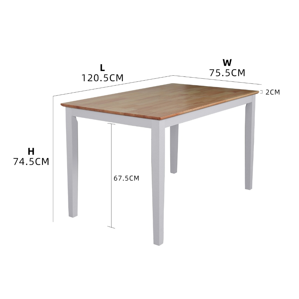 KitchenZ Sabah Lala Modern Dining Table Set Solid Wood Dining Table ...