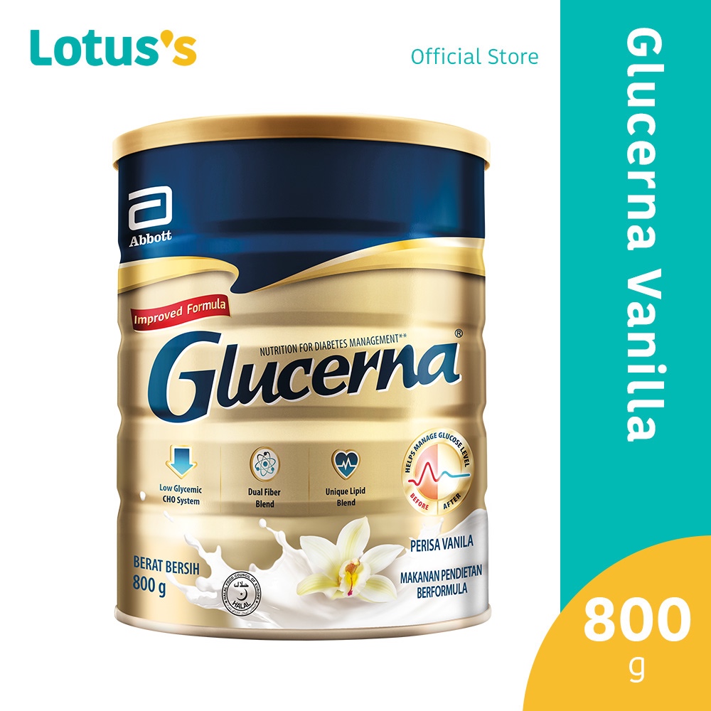 Glucerna Vanilla Adult Milk Powder 800g (Diabetes-Specific Formula ...