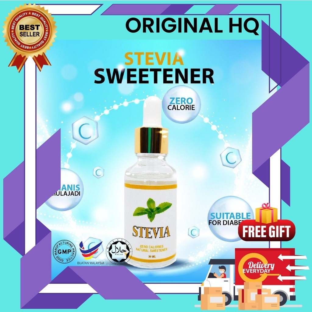 💯Stevia Sweetener Original (30ml) Pemanis Minuman Makanan Tanpa Gula ...