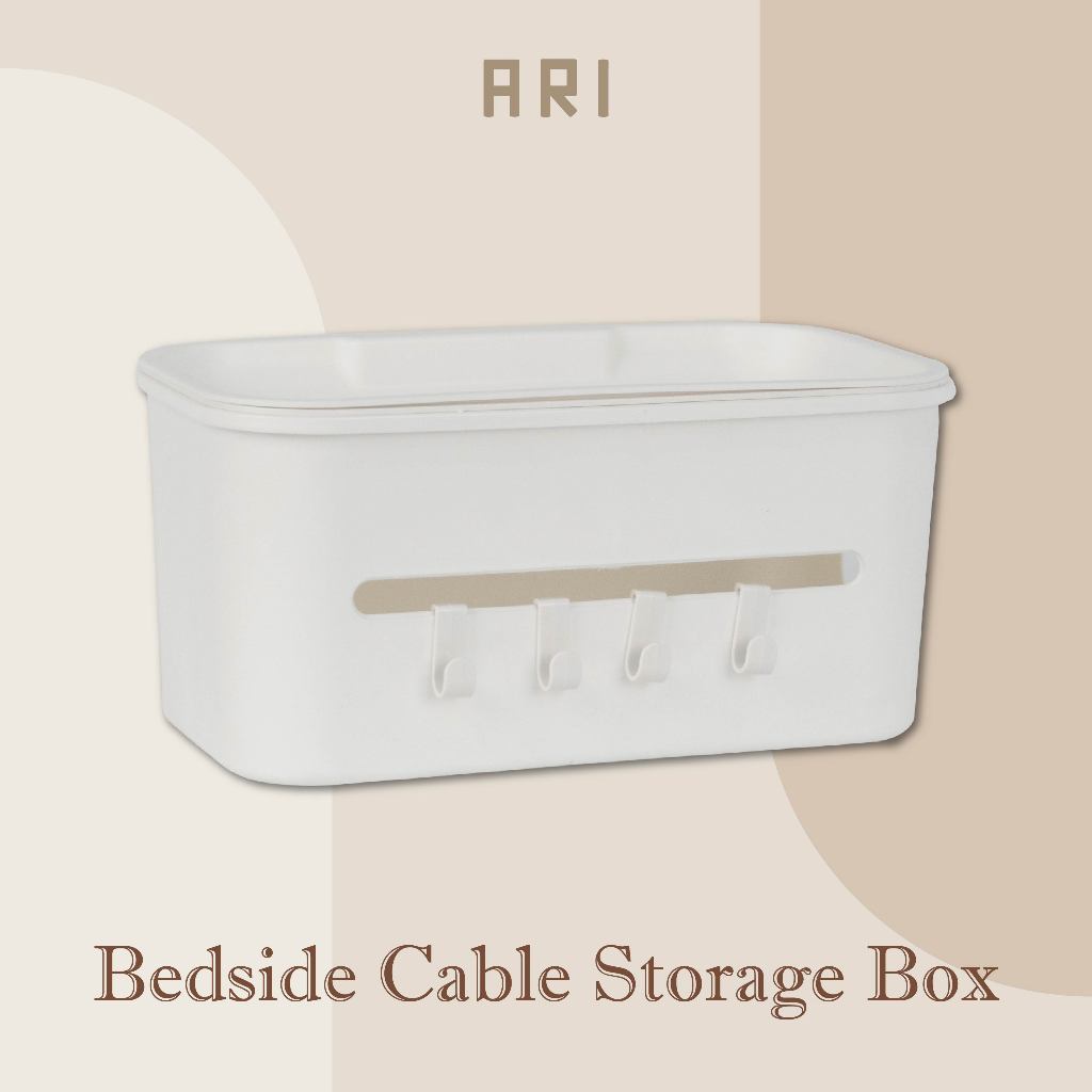 ARI Bedside Table Storage Box Cable Organizer Box Wire Management Box ...