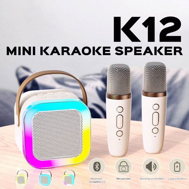K12 Mini Karaoke Wireless Audio Speaker Bluetooth Microphone Portable Home KTV With 1 Microphone ...