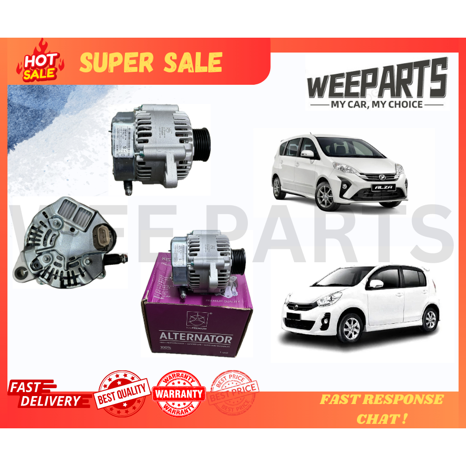 15 MONTHS KIS PREMIUM ALTERNATOR 70A 12V PERODUA MYVI 1.5 ALZA1.5 ...
