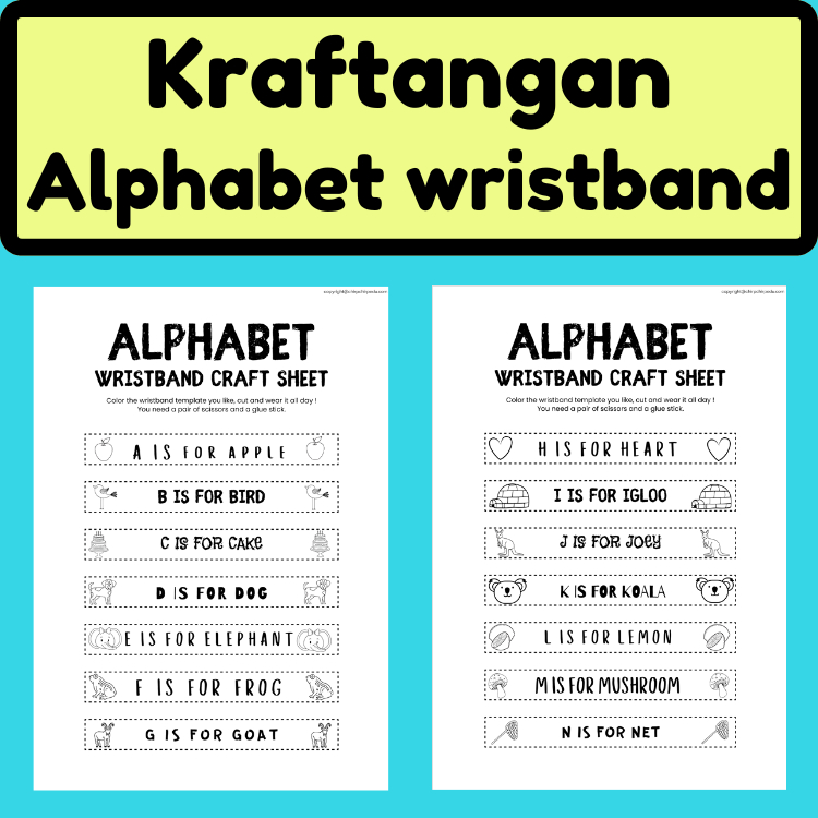 [63] Alphabets wristband - 26 alphabets (Art and craft) | Shopee Malaysia