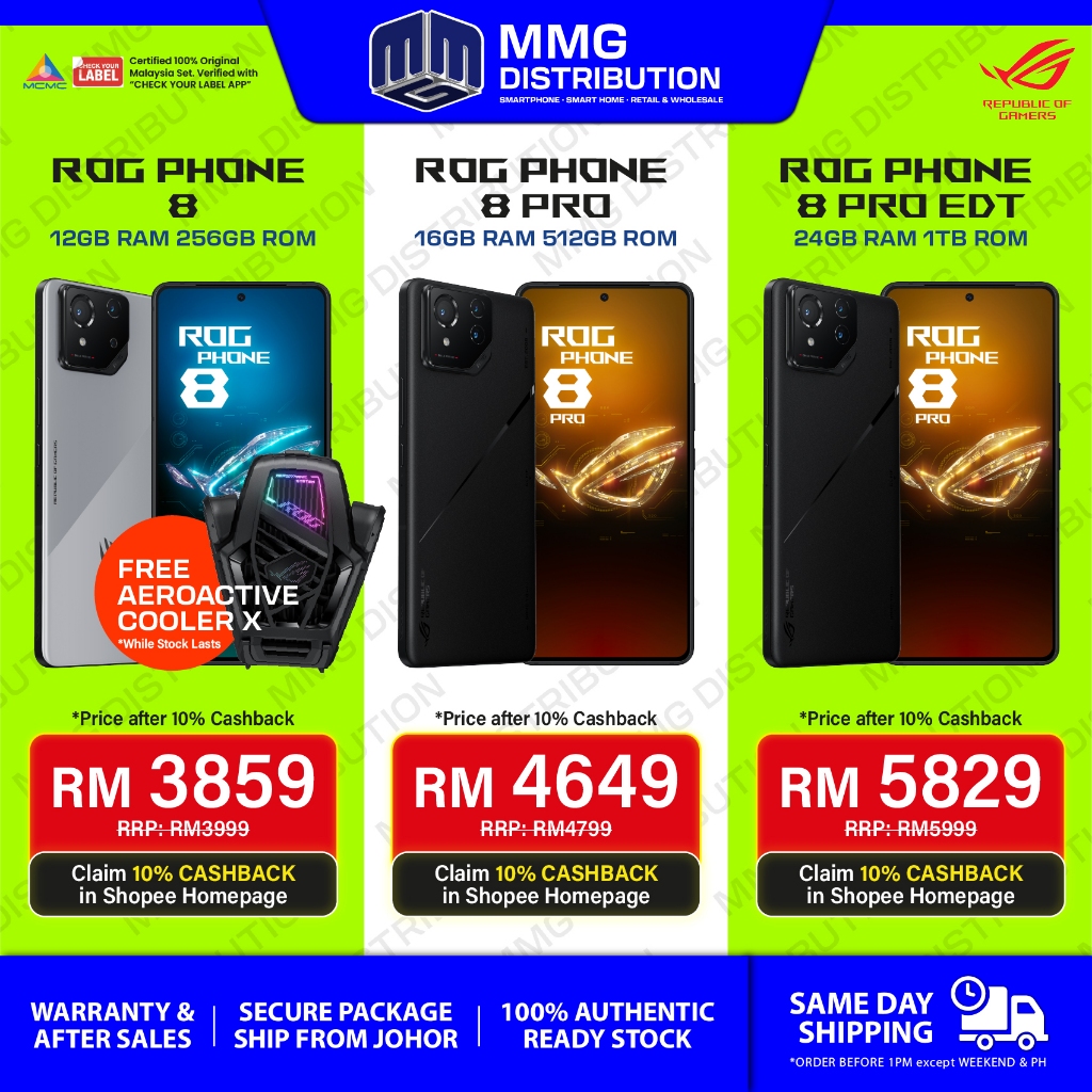 [MY Set] Asus ROG Phone 8 Pro Edition / ROG 8 Pro / ROG 8 (24GB+1TB ...