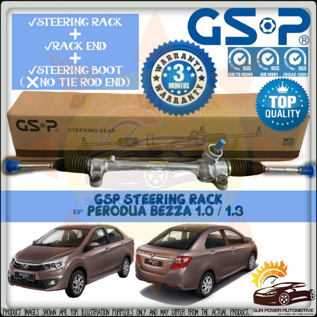 Perodua Bezza 1.0 1.3 100% ORIGINAL GSP Power Steering Gear Rack Assy ...
