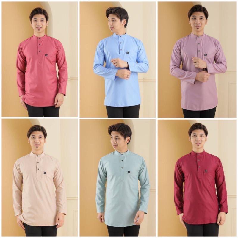 Kurta Lelaki Berkolar Cekak Musang CoMOCREPE Kurta Lelaki Men Kurta ...