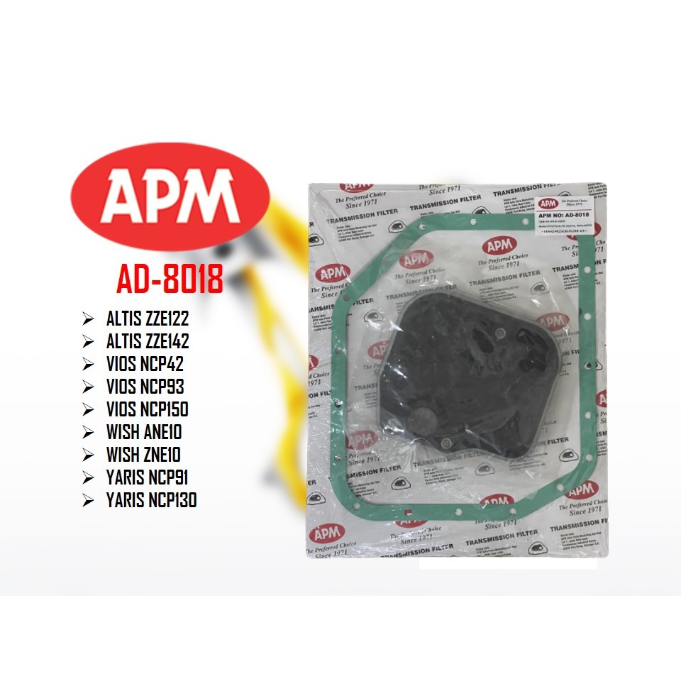 APM Transmission Auto Filter - Toyota Altis ZZE122 ZZE142 Vios NCP42 ...
