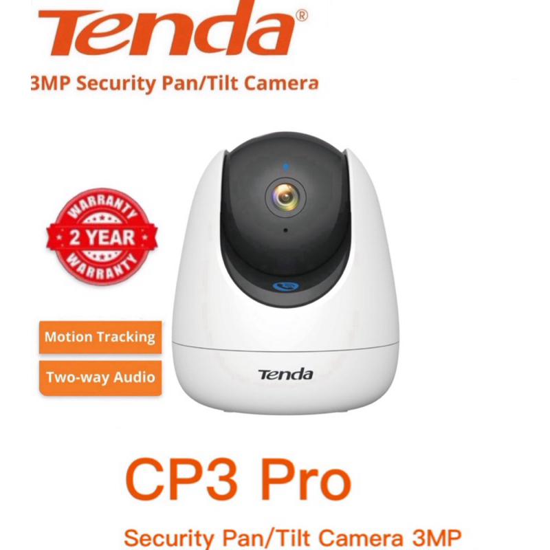 TENDA CP3 PRO 3MP 2K+ WIFI 6 PAN / TILT CAMERA WITH CRY DETECTION AND PRIVACY SHUTTER | Shopee ...