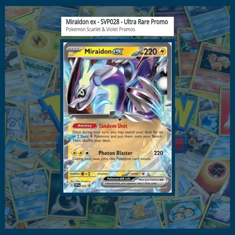 Pokemon TCG: Miraidon Ex SPV028 - Scarlet And Violet Promo Card ...