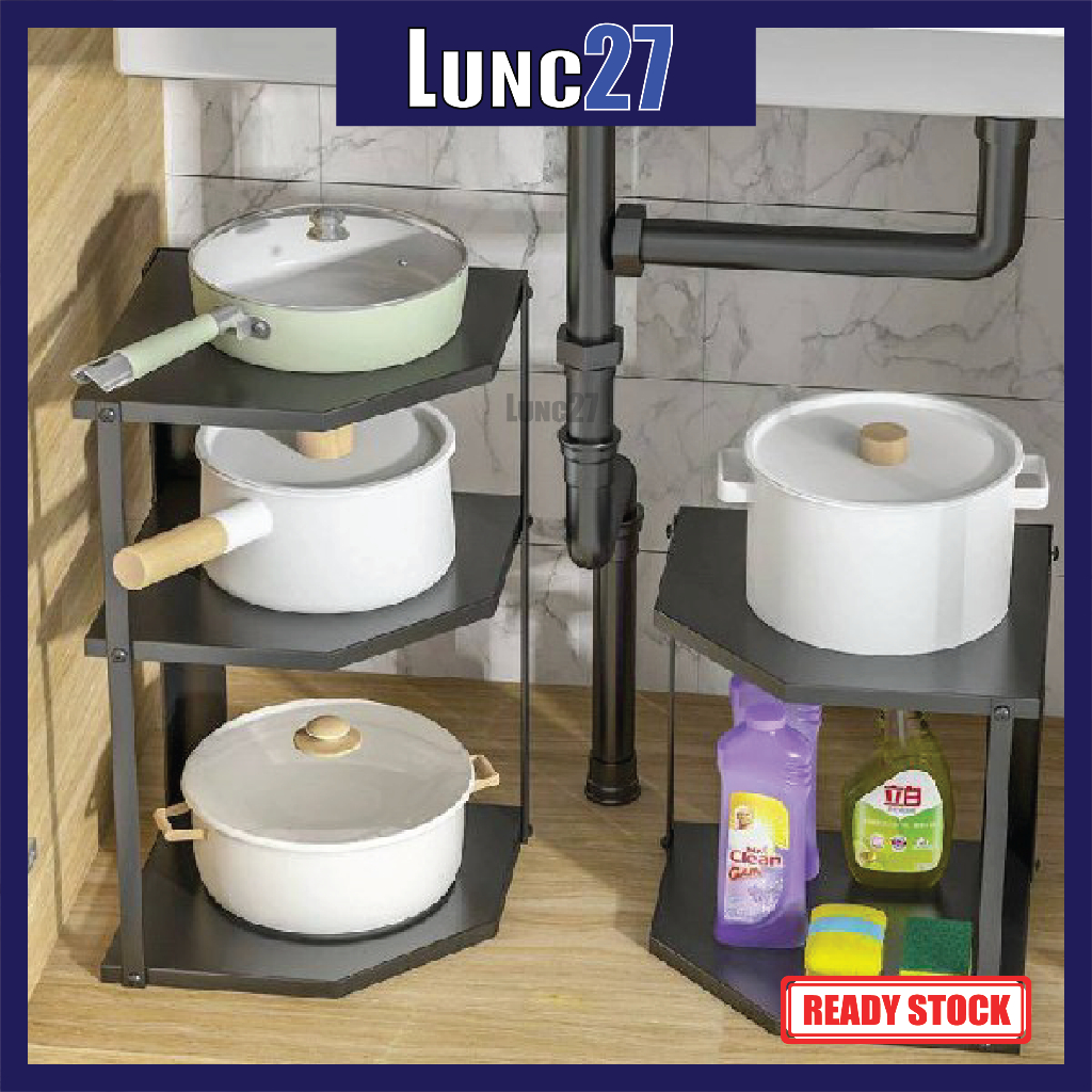 Multi-functional Triangle Corner Kitchen Storage Rack Organizer ...