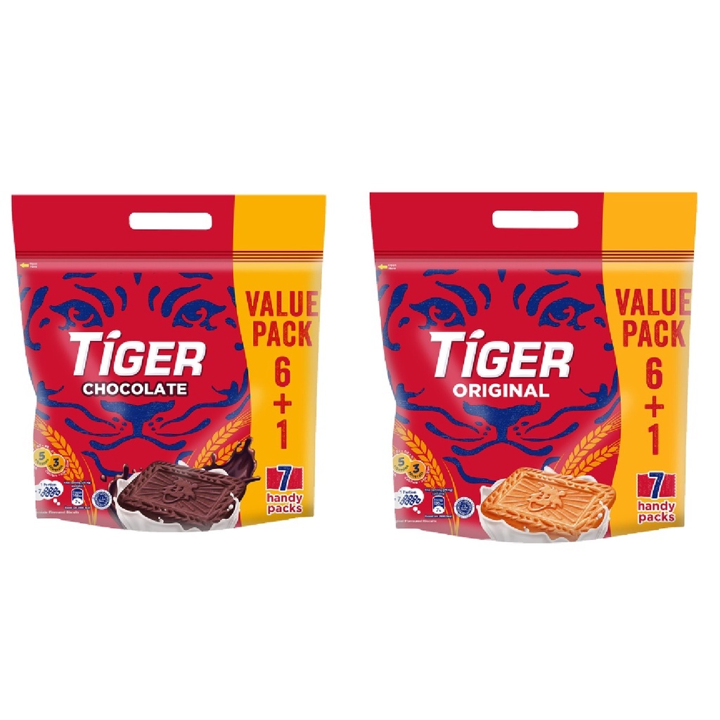 Tiger Biscuits 372.4g (Original/Chocolate- 7mini pack inside ) Exp ...