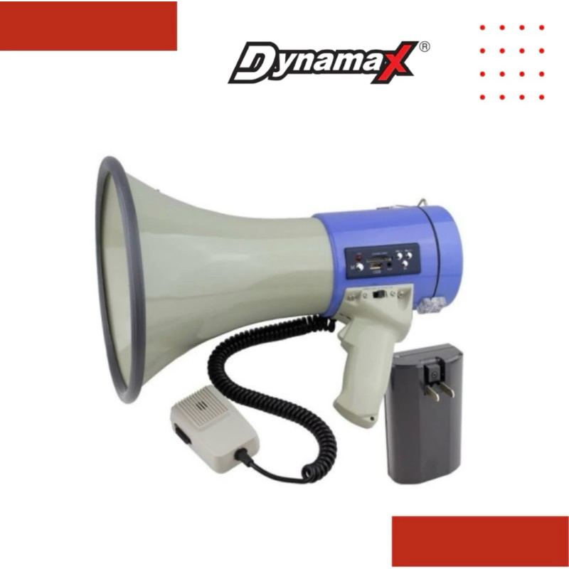 Power Megaphone Loud Hailer Dynamax SR99SU with Siren + Support SD/MMC Card Slot + Coverage ...
