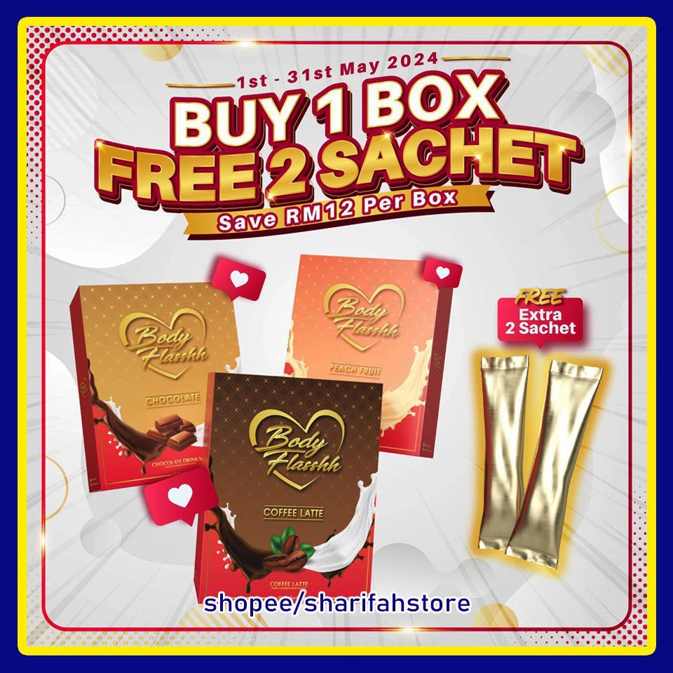 BELI 1 BOX +FREE +2 SACHET BodyFlasshh Drink Original HQ - Bodyflashh ...