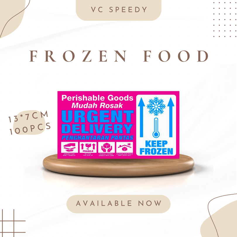 Fragile Sticker Label Live Fish Live Plant Fresh Food Frozen Food 13cm ...