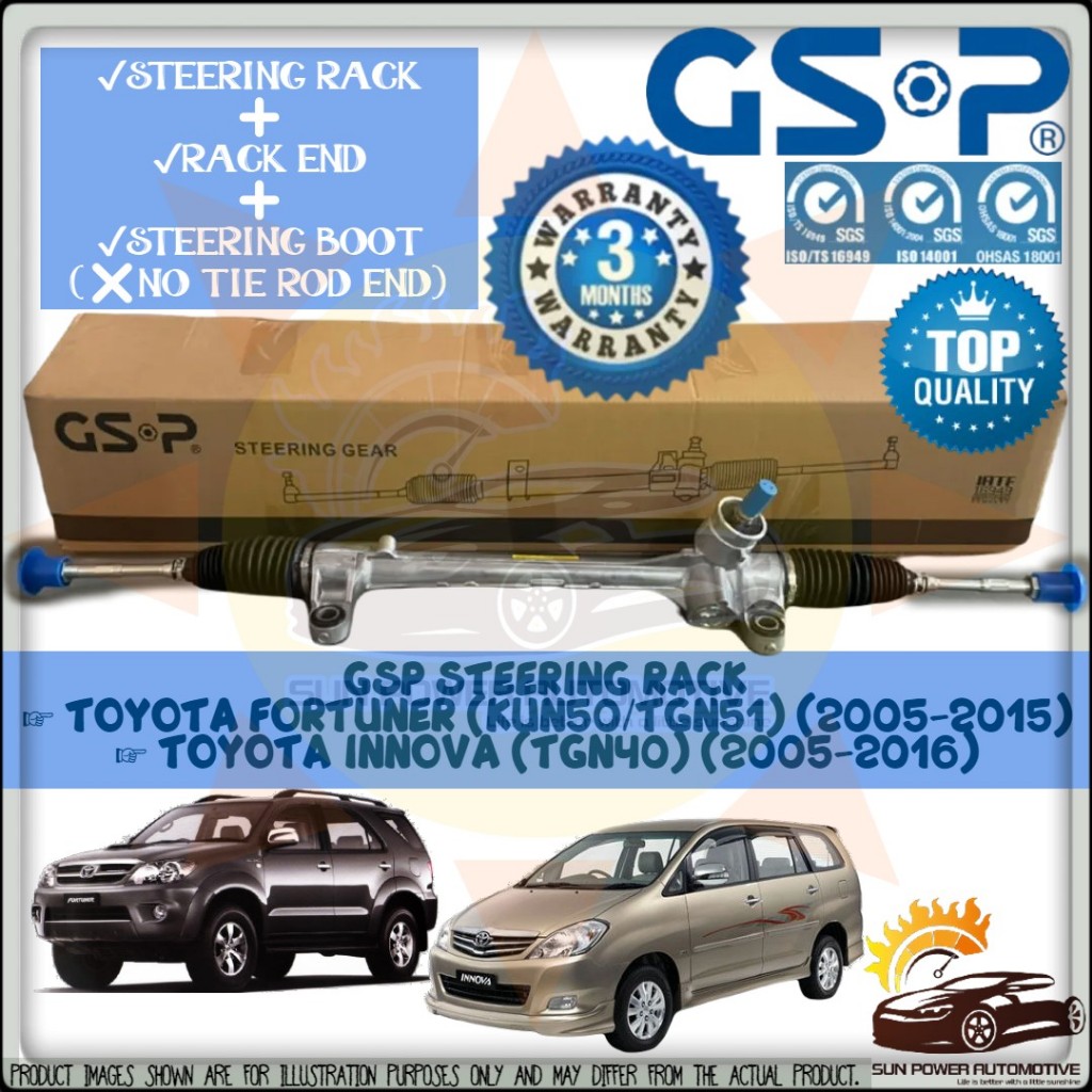 Toyota Fortuner KUN50 TGN51 Innova TGN40 ORIGINAL GSP Power Steering ...