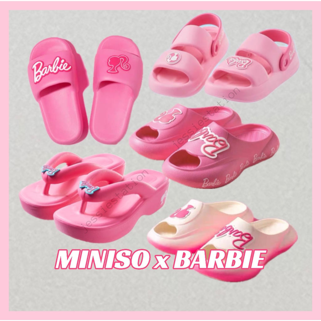 Ready Stock / MINISO x Barbie Indoor Outdoor Slipper Cute Princess ...