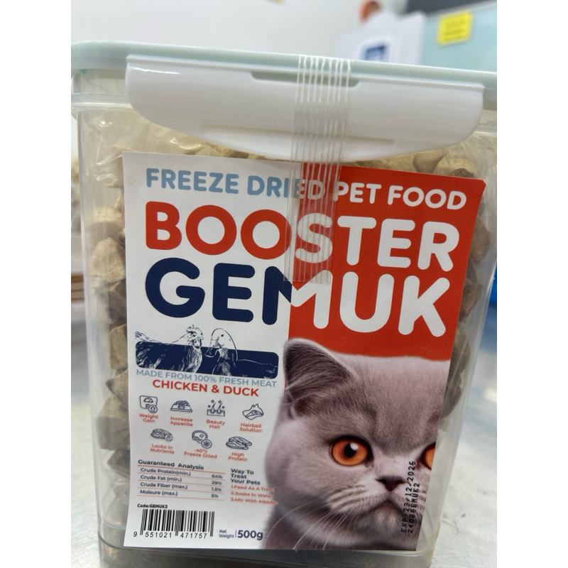 Freeze Dried Pet Food 500g / Booster Gemuk / 2in1 / 4in1 / Cat Treats ...
