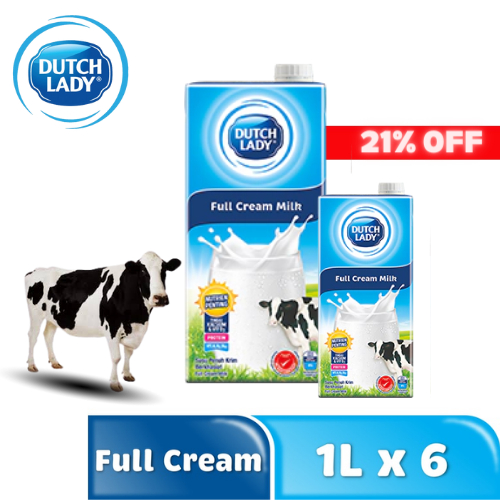 1000ml × 6 Packet Dutch Lady Full Cream Milk 1000ml - Nutrition from ...